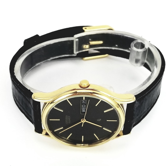 Citizen | Accessories | Citizen Womens Black Leather Band Quartz Model ...